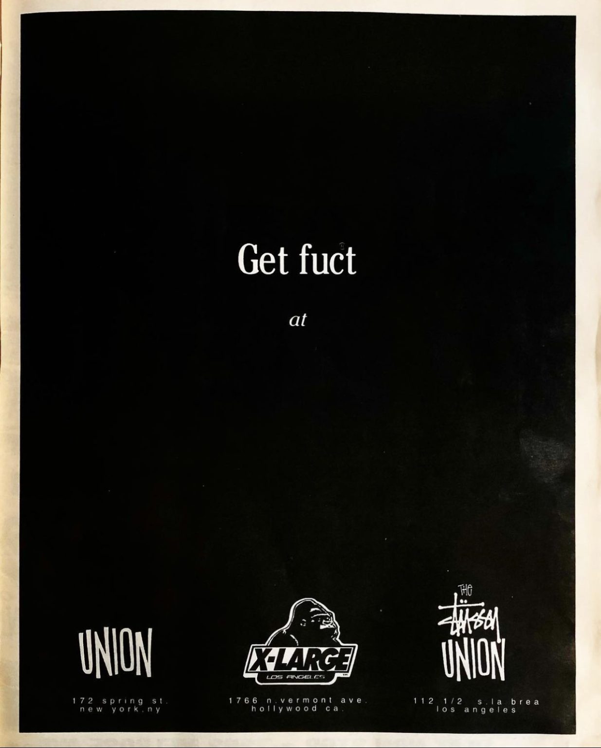 Fuct Ad - Streetwear Archive